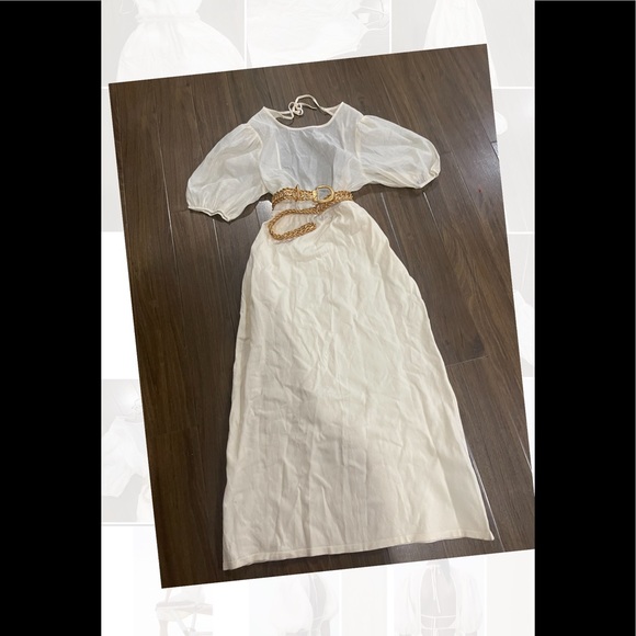 Zara | Dresses | Zara Combination Cream Knitted Dress | Poshmark